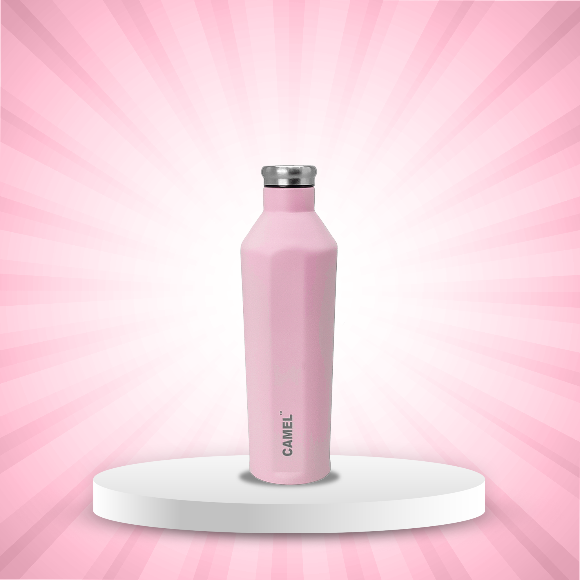Oasis Vacuum Bottle - Pink - 350ml & 750ml - Camel Flasks – Camelflasks