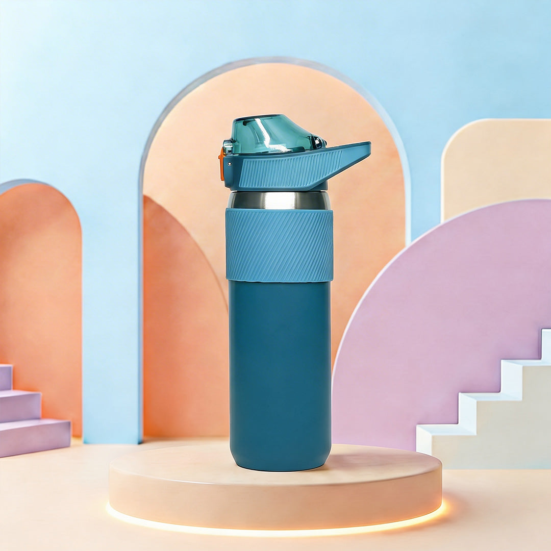 Fitsip Vacuum Bottle - Blue & Dark Blue- 600ml - Camel Flasks – Camelflasks